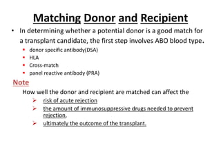 Basics of kidney_transplant and donor_recepient evaluation | PDF