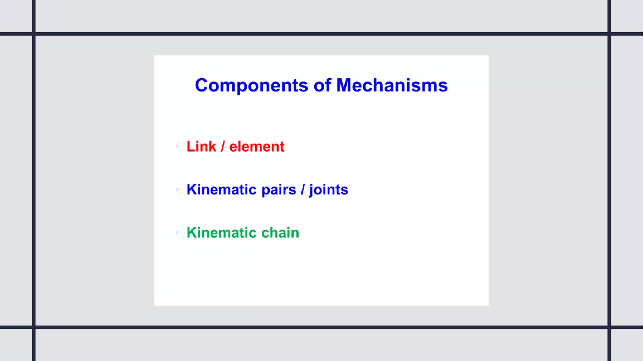 Basics of kinematics mechanism | PPT