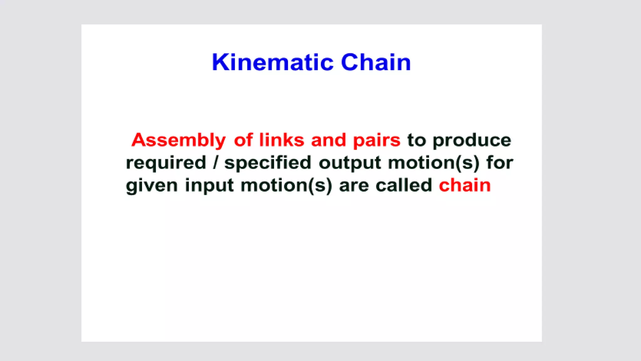 Basics of kinematics mechanism | PPT