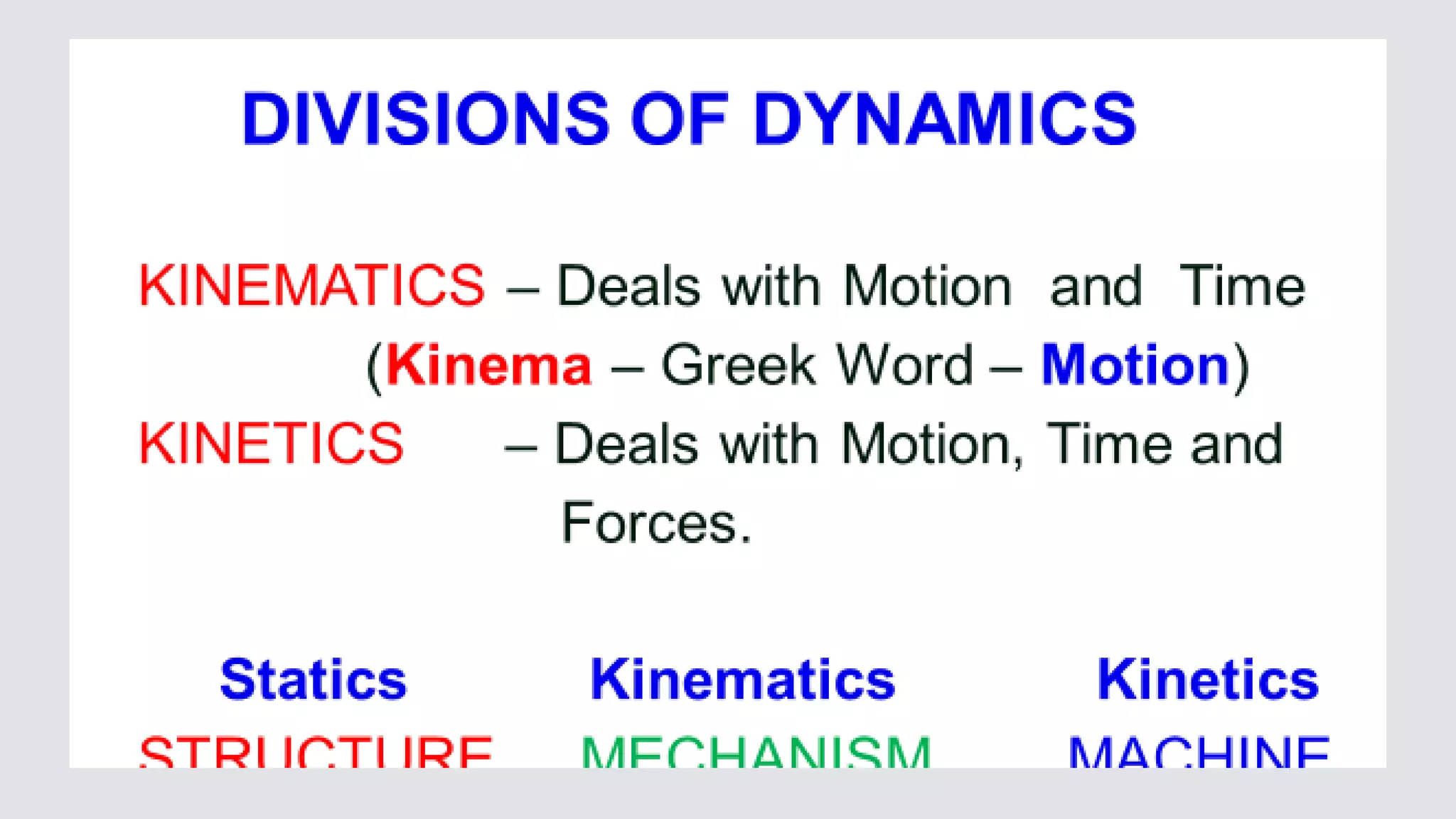 Basics of kinematics mechanism | PPT