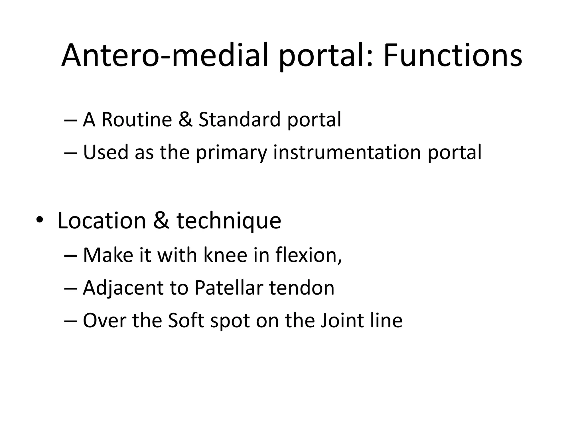 Basics of knee arthroscopy for the beginners | PPTX