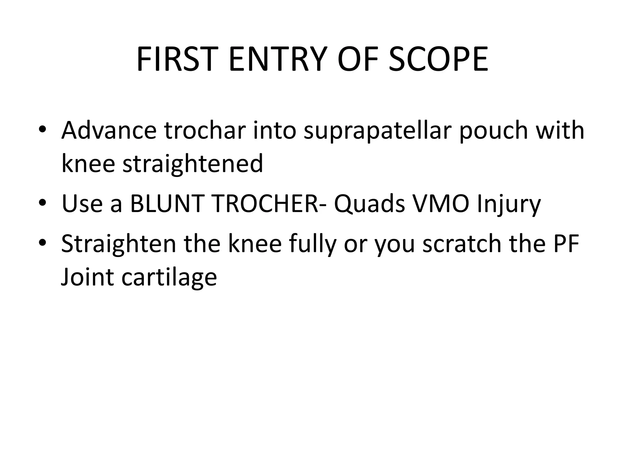 Basics of knee arthroscopy for the beginners | PPTX