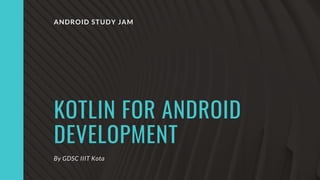 Basics of kotlin ASJ | PPT
