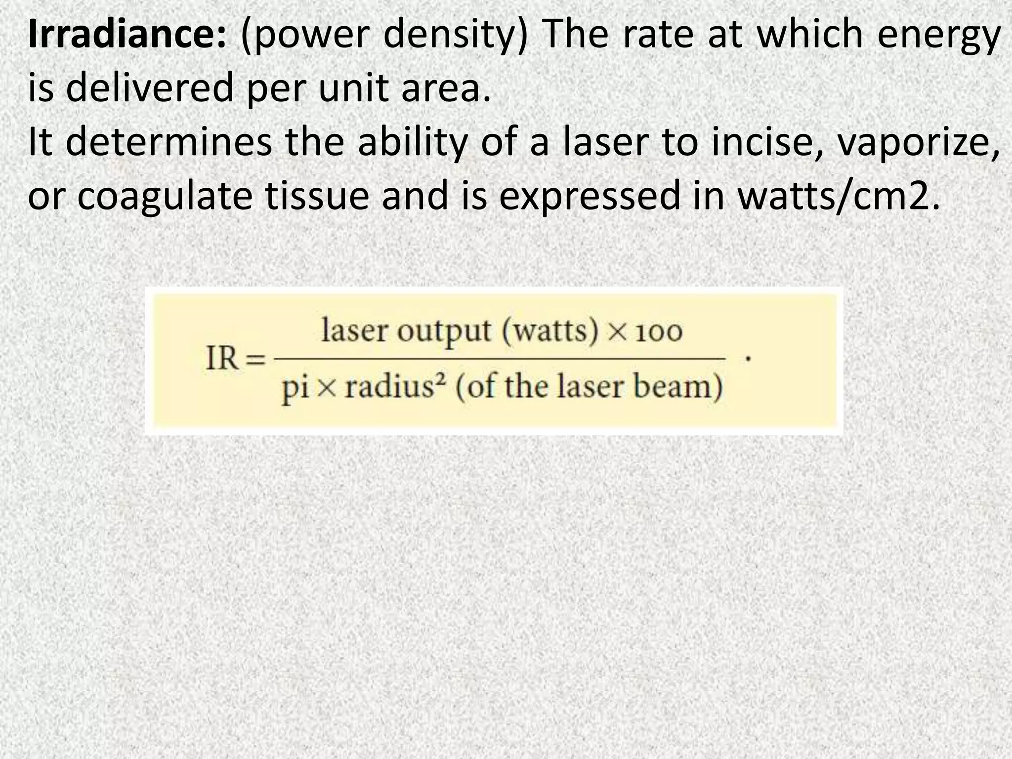 Basics of lasers | PPTX