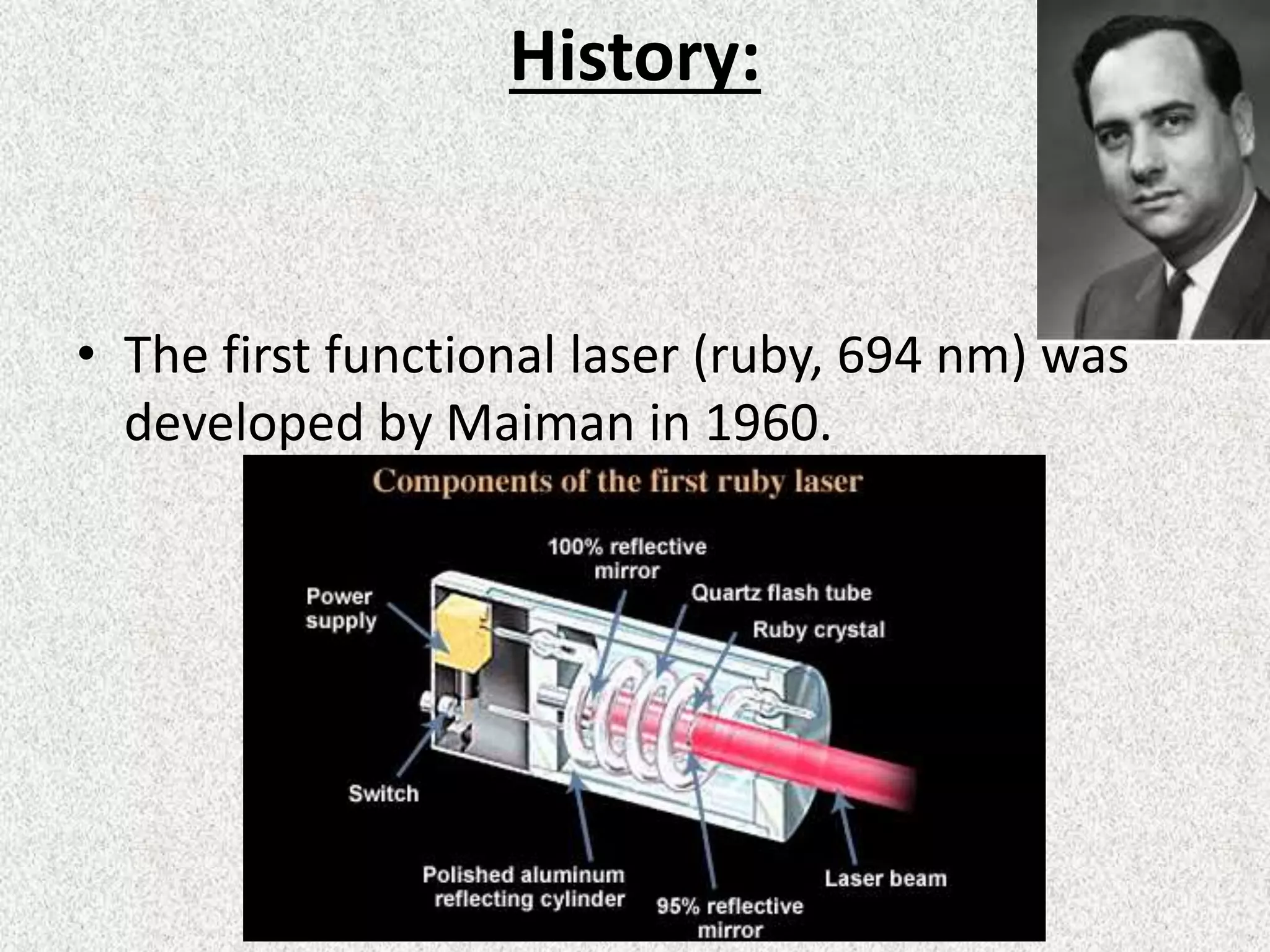 Basics of lasers | PPTX