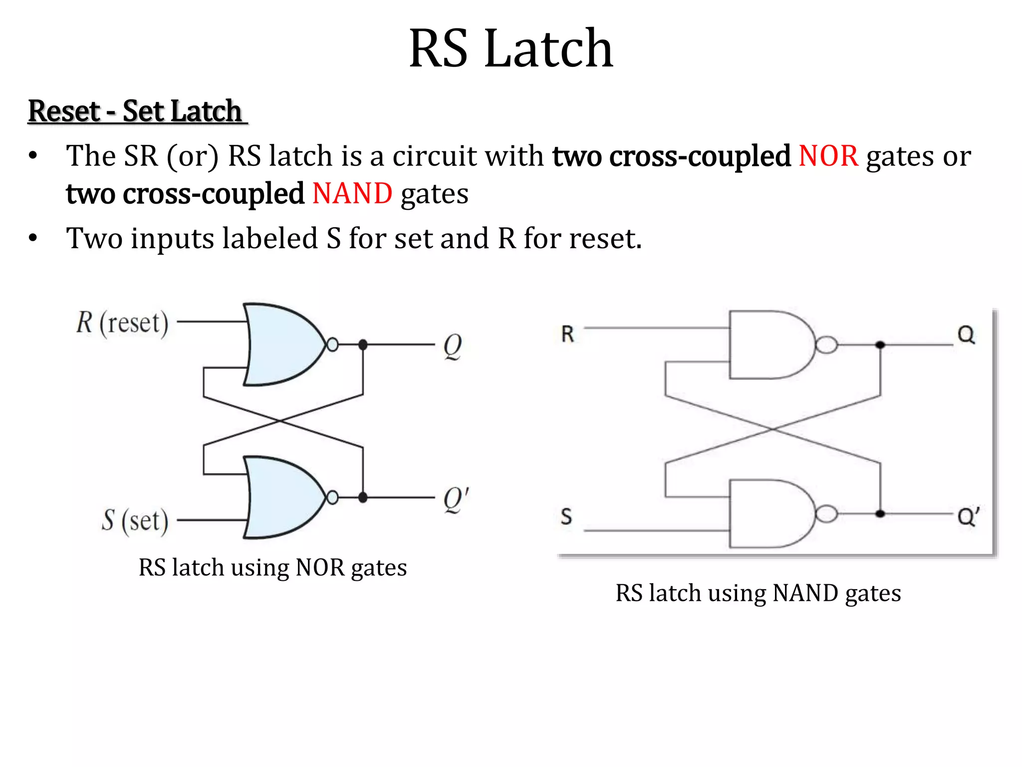 Latch Introduction & RS Latch | PPTX