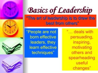 Basics of leadership | PPT