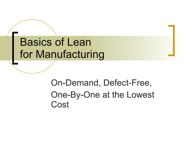 Basics Of Lean | PPT