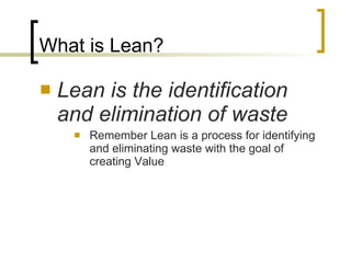 Basics Of Lean | PPT