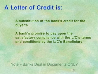 Basics of letters of credit | PPT