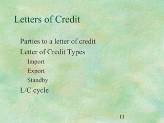 Basics of letters of credit | PPT