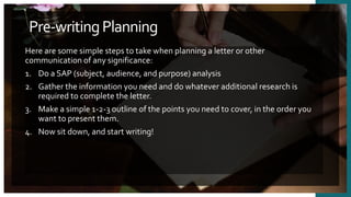 Basics of letter writing | PPTX