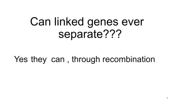 Linkage And Recombination Pptx Genetics Science