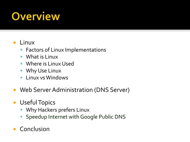 Linux and DNS Server | PPTX | Web Hosting | Internet