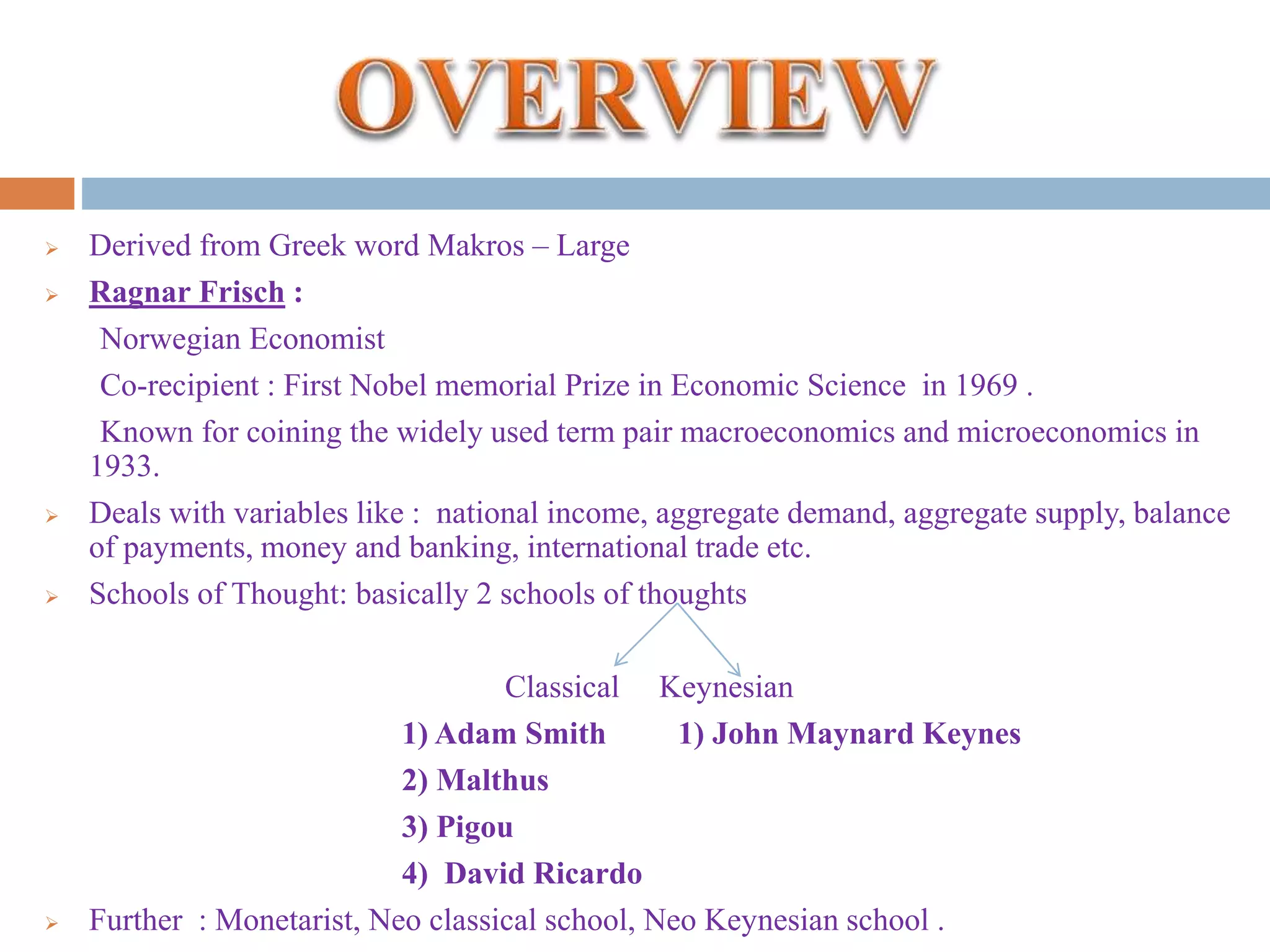 Basics of Macro Economics | PPTX