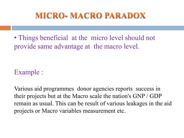 Basics of Macro Economics | PPTX