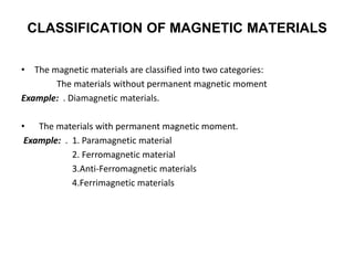 Basics of magnetic materials | PPTX