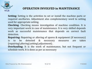 Basics of maintenance | PPT