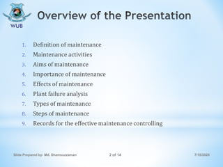 Basics of maintenance | PPT
