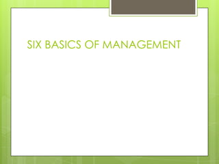 Basics of management | PPTX