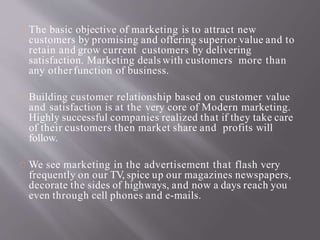 Basics of marketing managemnt | PPT