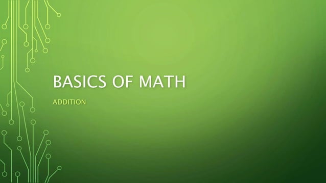 Basics of math | PPT
