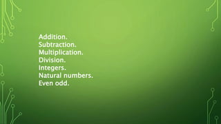 Basics of math | PPTX