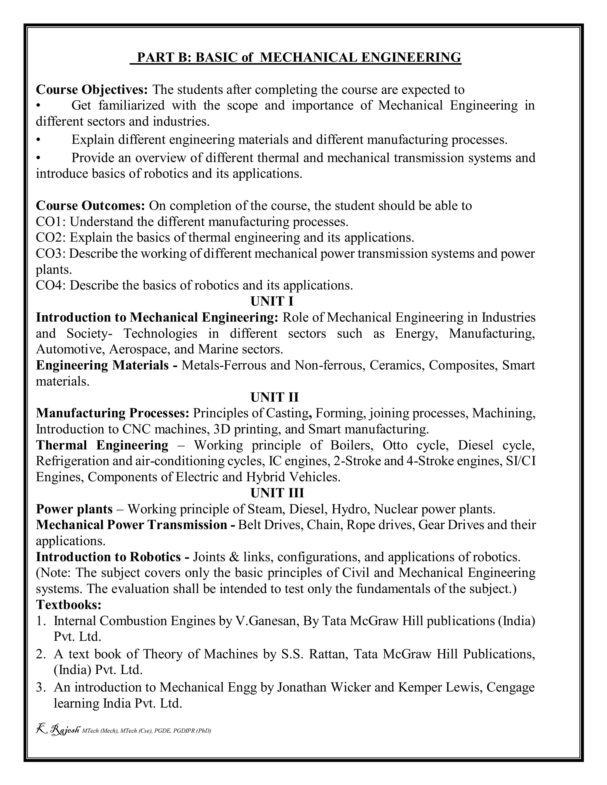 Basics of Mechanical Engineering (BCME)- Unit-1.pdf