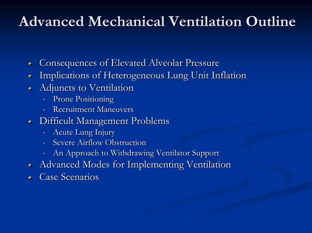 Basics of mechanical ventilation | PPSX | Lung and Respiratory Health ...