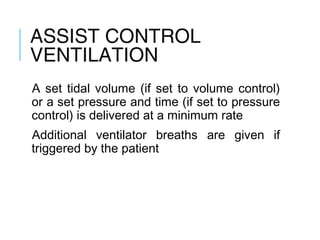 Basics of Mechanical Ventilation | PPT