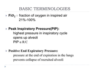 Basics of mechanical ventilation | PPTX