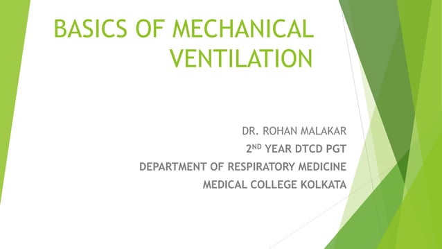 Basics of mechanical ventilation | PPTX | Lung and Respiratory Health ...