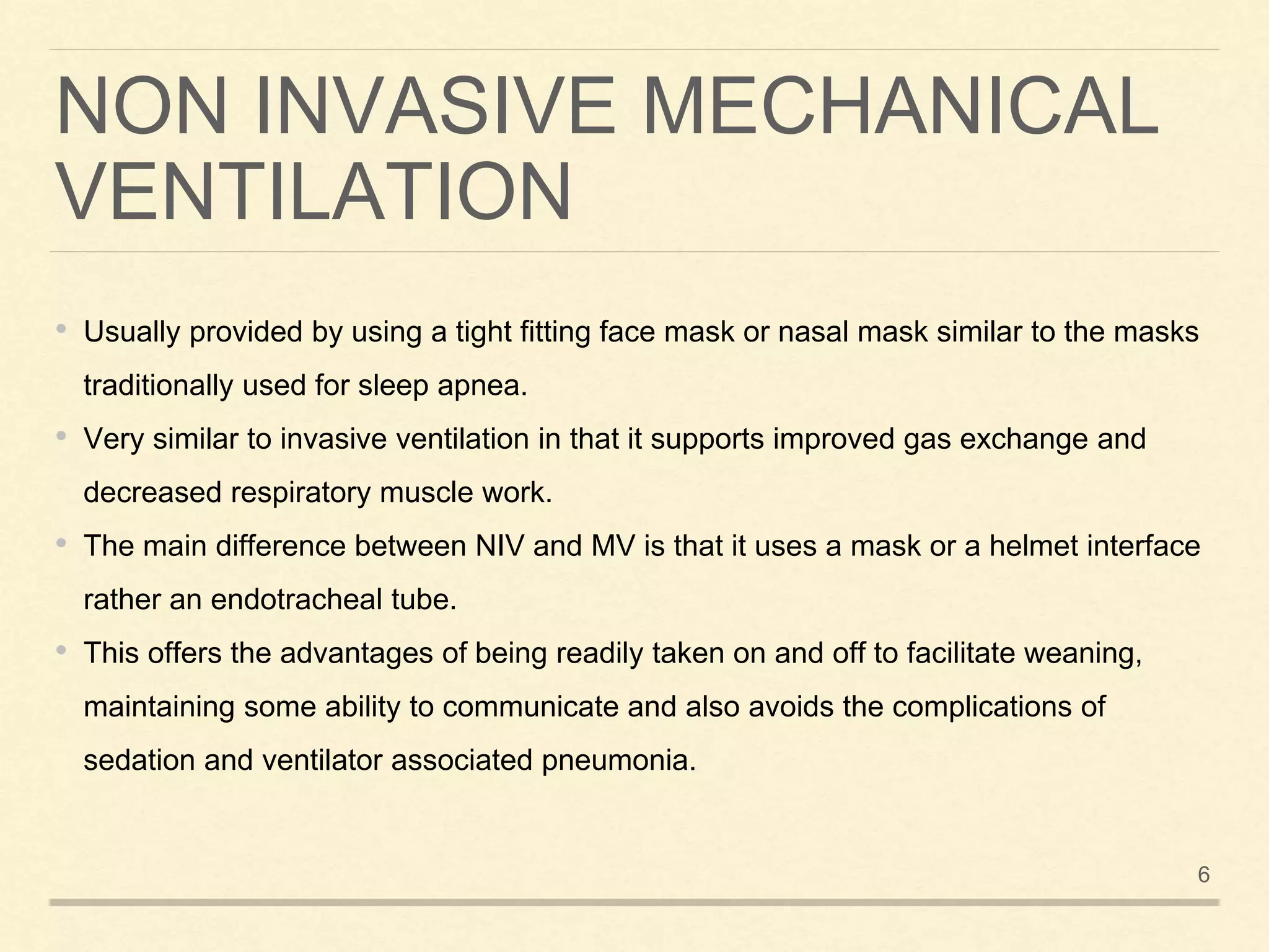 Basics of Mechanical Ventilation | PPTX