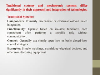 Introduction to basics of Mechatronics System | PPTX