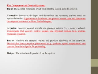 Introduction to basics of Mechatronics System | PPTX