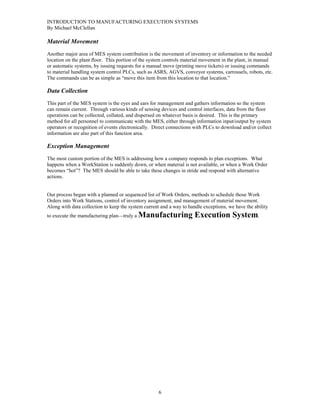 Basics of mes | PDF