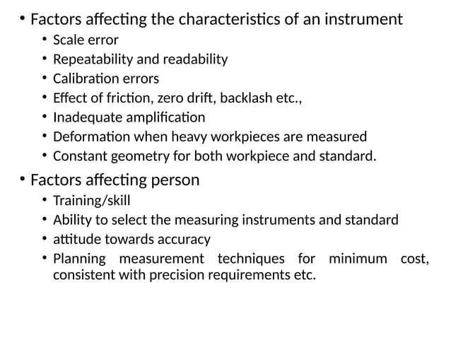Basics of Metrology and errors in metrology | PPTX