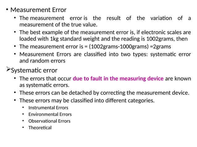 Basics of Metrology and errors in measurement | PPTX