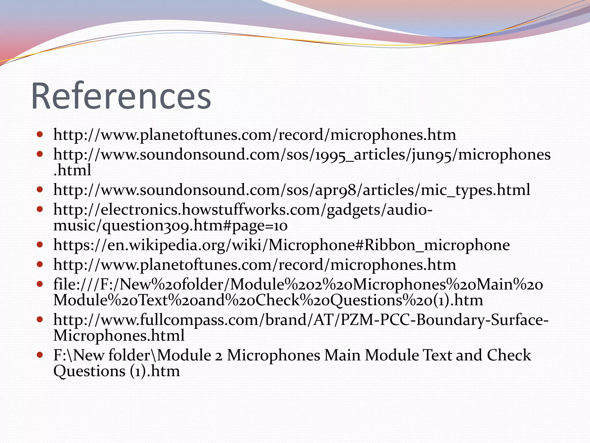 Basics of microphone | PPTX