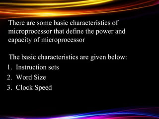 Basics of microprocessor | PPTX | Computing | Technology & Computing