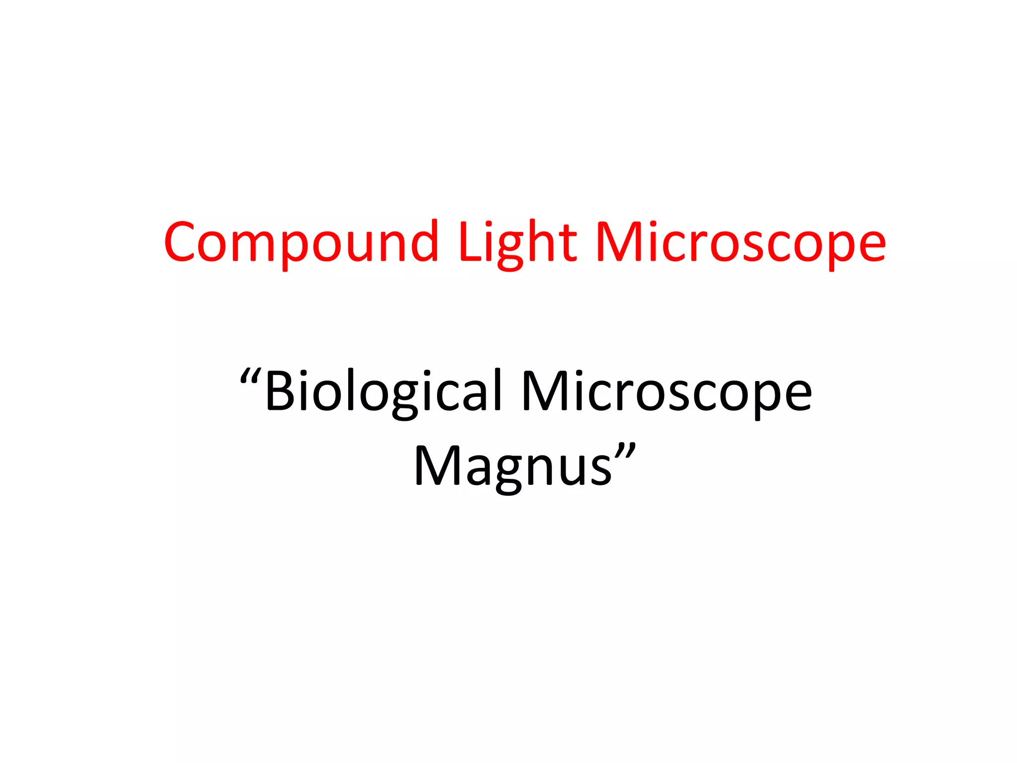 Basics of microscopy | PPT