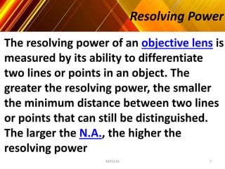 Basics of microscopy | PPTX