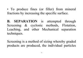 Basics of mineral processing | PDF