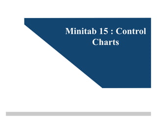 Basics of minitab 15 (english) v1 | PPTX