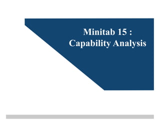 Basics of minitab 15 (english) v1 | PPTX