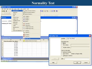 Basics of minitab 15 (english) v1 | PPTX