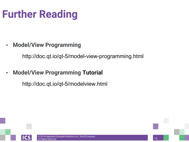 Basics Of Model View Qt Programming Ppt