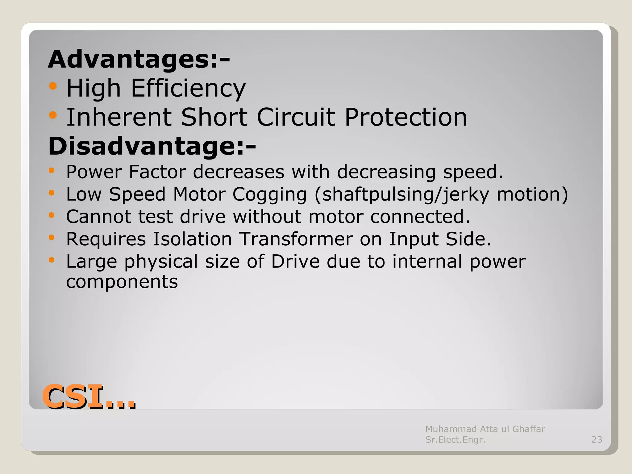 Basics of motor drives | PPT
