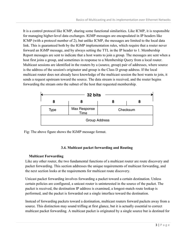 Basics of multicasting and its implementation on ethernet networks | PDF