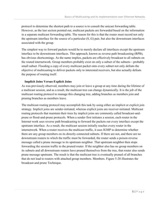 Basics of multicasting and its implementation on ethernet networks | PDF